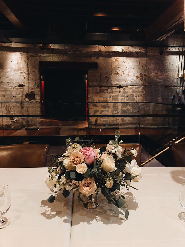 Medium compote arrangement – GIA AND THE BLOOMS