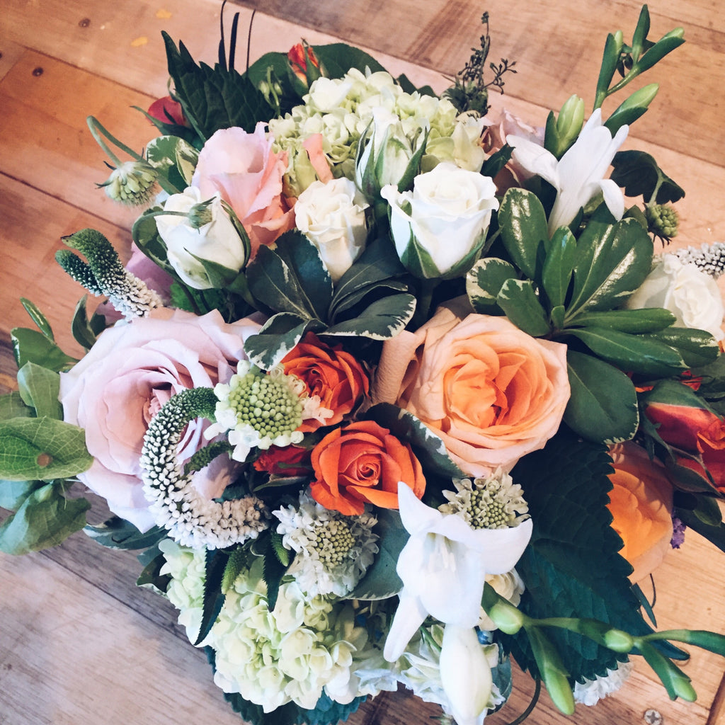 Medium compote arrangement – GIA AND THE BLOOMS